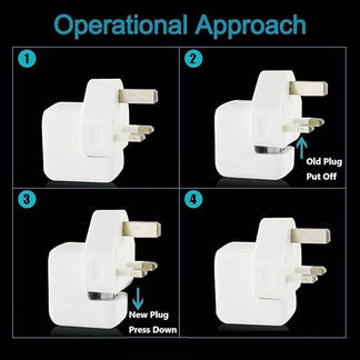 Apple 3 pin UK Plug for Apple Macbook Charger Adapter, AC Plug Wall Ad ...