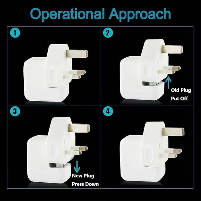 Apple 3 pin UK Plug for Apple Macbook Charger Adapter, AC Plug Wall Ad ...